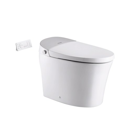 VEVOR Smart Toilet, Air Drying, Elongated Smart Toilet with Heated Seat ...