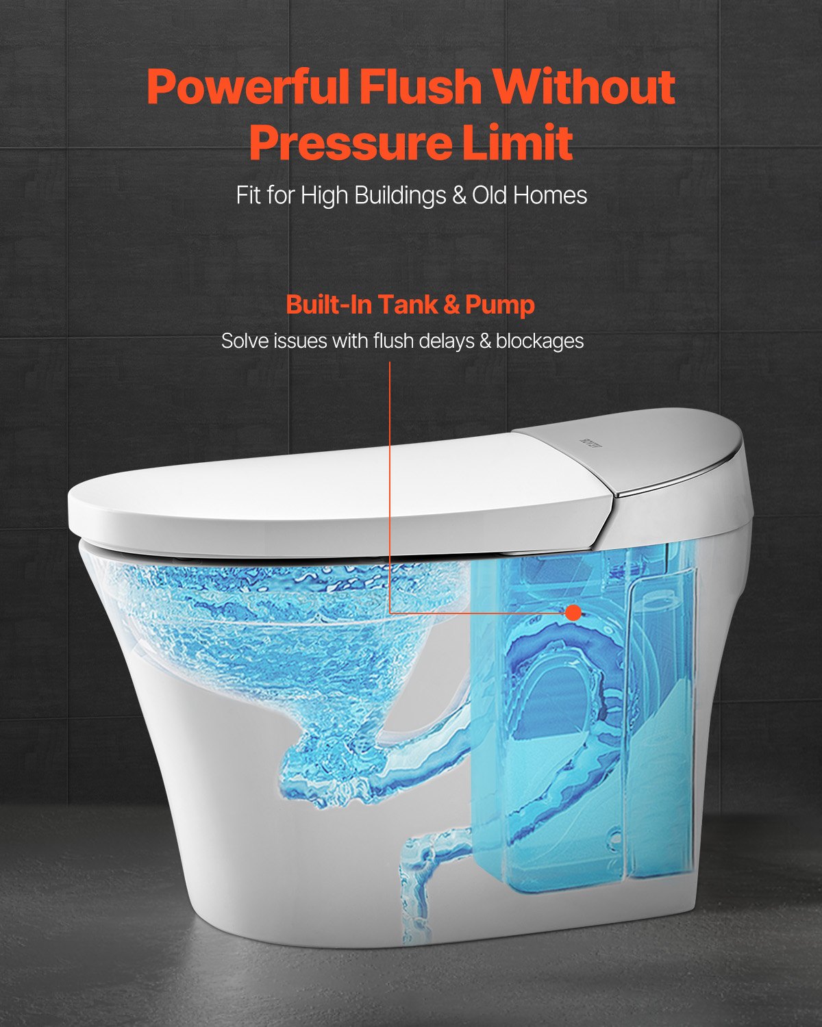 Elongated Smart Toilet Auto Freshening Toilet with Heated Toilet Seat ...