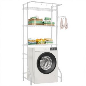 VEVOR Over Washer and Dryer Storage Shelf, 3 Tiers Laundry Room Drying ...