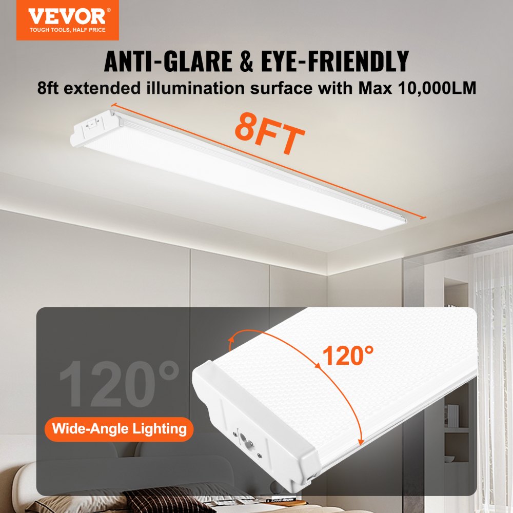 VEVOR LED Wraparound Light – 8FT, 110W, 10,000LM, 4 Pack