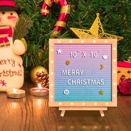 VEVOR Gradient Felt Letter Board, 10"x10" Felt Message Board ...