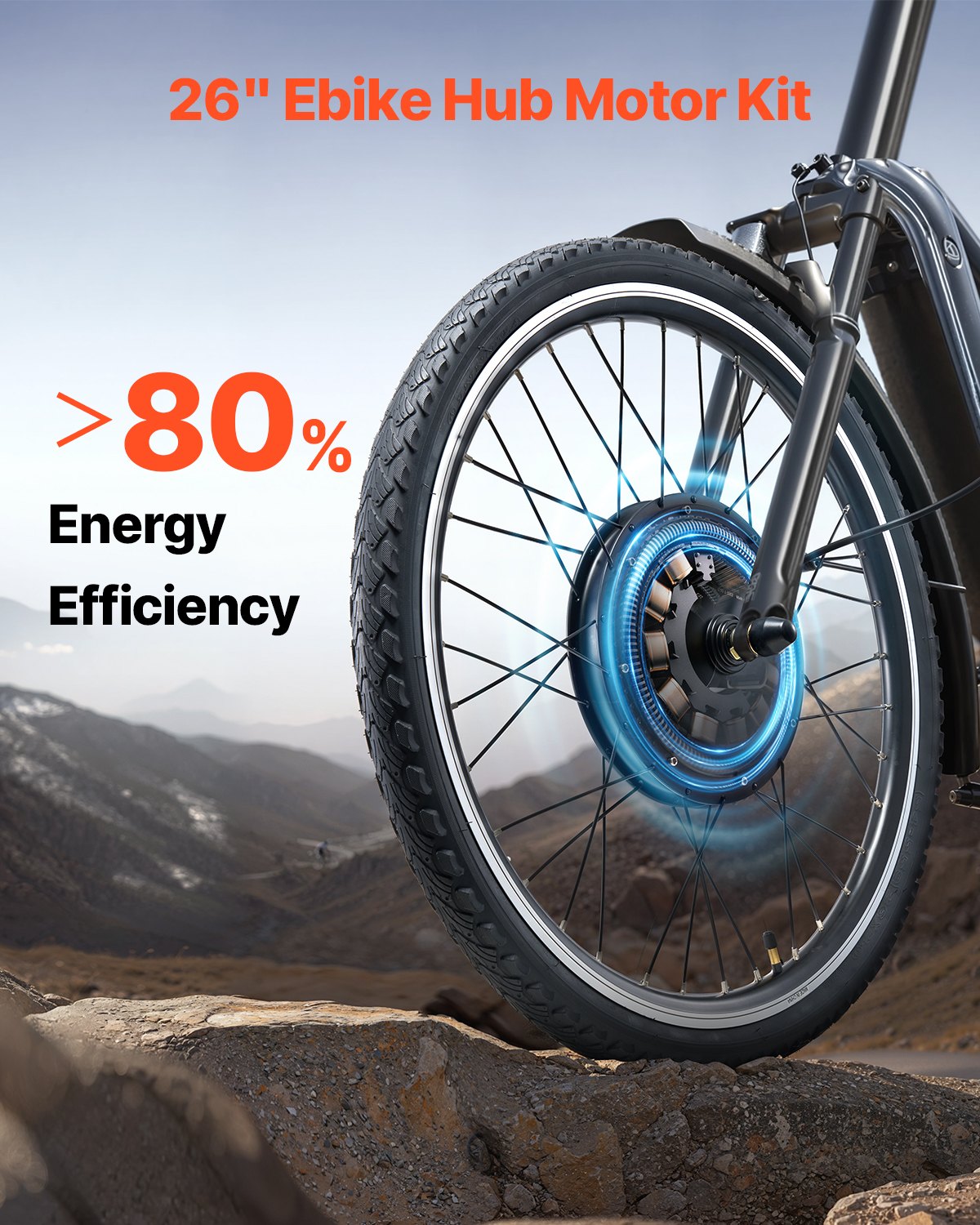 VEVOR 26" Electric Bike Conversion Kit – 1000W Motor