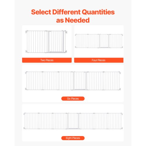 Baby Gate 192 Inch Extra Wide 28 Inch High 8-Panel Foldable Dog Gate ...