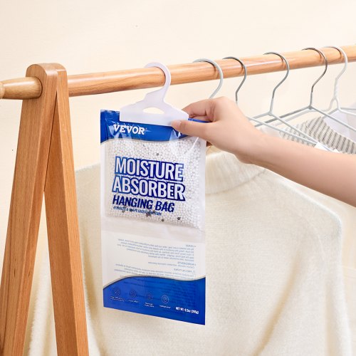 VEVOR Hanging Moisture Absorber, 9.3 oz Hanging Closet Dehumidifier ...