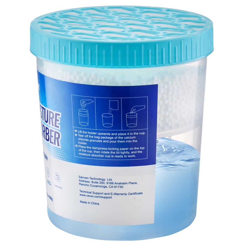VEVOR Moisture Absorber Bucket, 2 Packs 16.2 oz Hi-Capacity Moisture ...