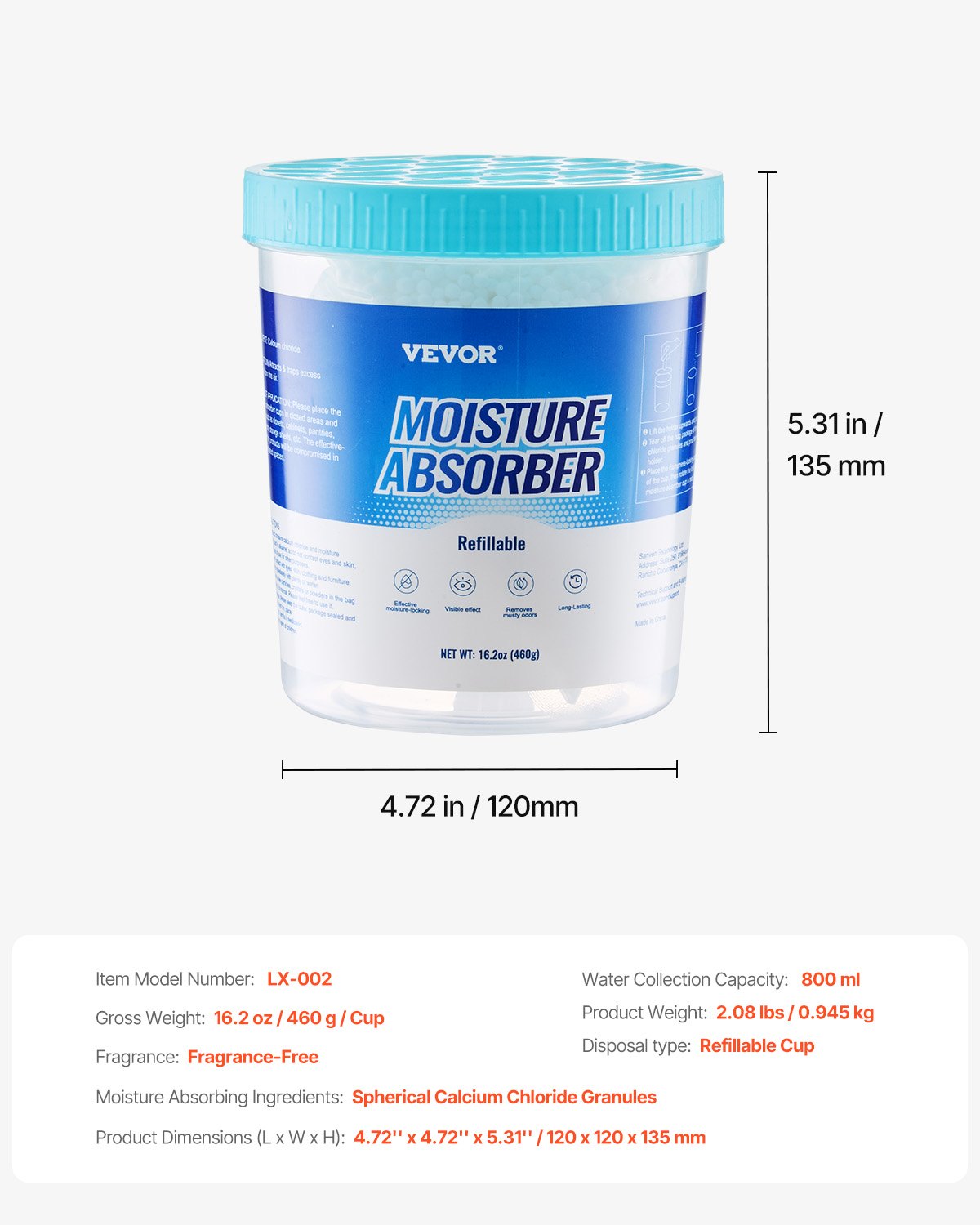 VEVOR RV Moisture Absorber — High-Capacity Reusable Bucket