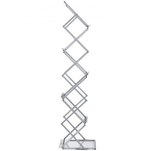 VEVOR Literature Rack, 6 Pockets, Pop up Aluminum Magazine Rack ...