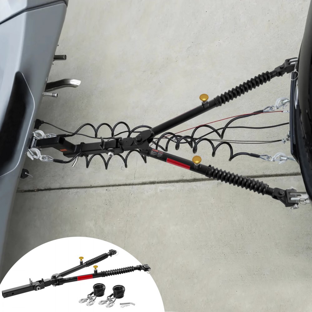 VEVOR Tow Bar, 10000 lbs Towing Capacity with Ropes, Powder-Coating ...