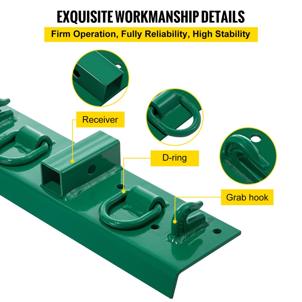 VEVOR Tractor Bolt on Hooks, 1/4\" Compact Bolt on Grab Hooks, Max ...