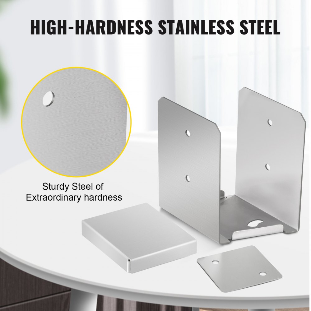 VEVOR Standoff Post Base Inner Size 5.71 x 5.2" (Use for 6 x 6") 316 ...