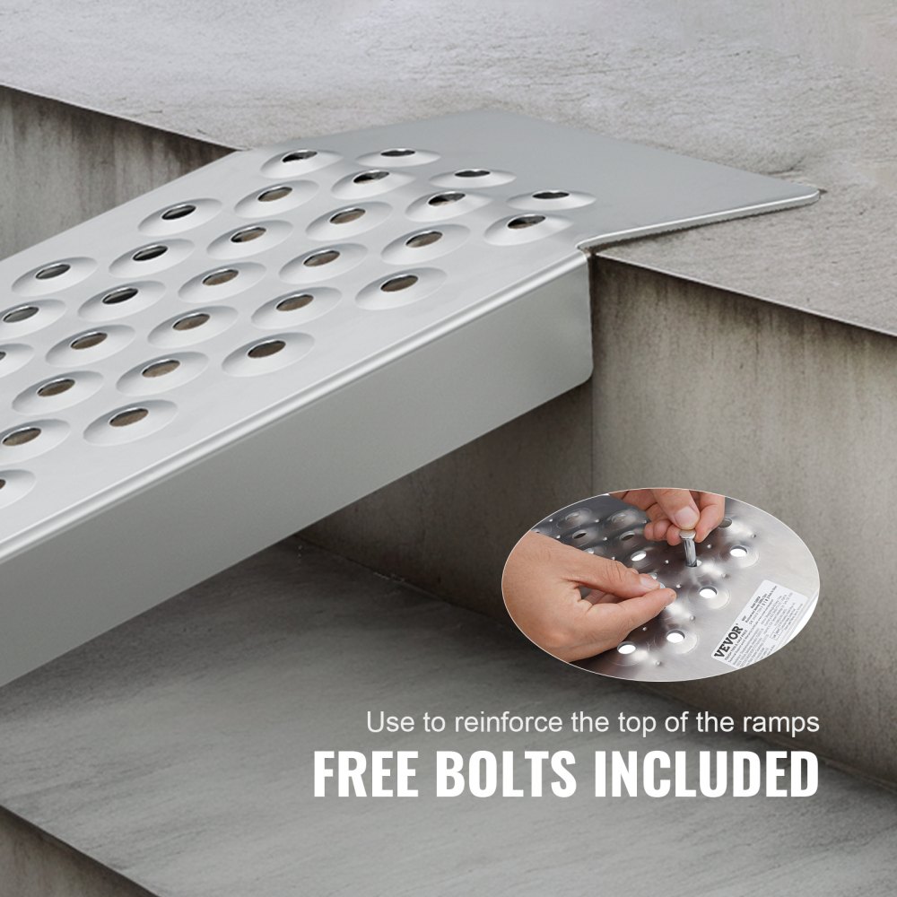 VEVOR 47.2" x 8.5" Aluminum Ramps 880 LBS Capacity Loading Ramps 2PCS ...