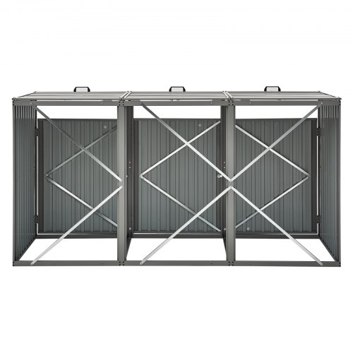 Trash Can Storage Garbage Can Storage Shed 3 x 52.79 Gal for Trash Cans ...