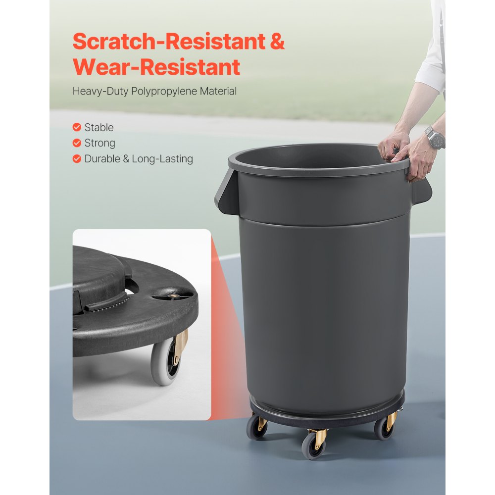 VEVOR Trash Can Dolly – 500 lb Capacity for 55 Gallon Bins