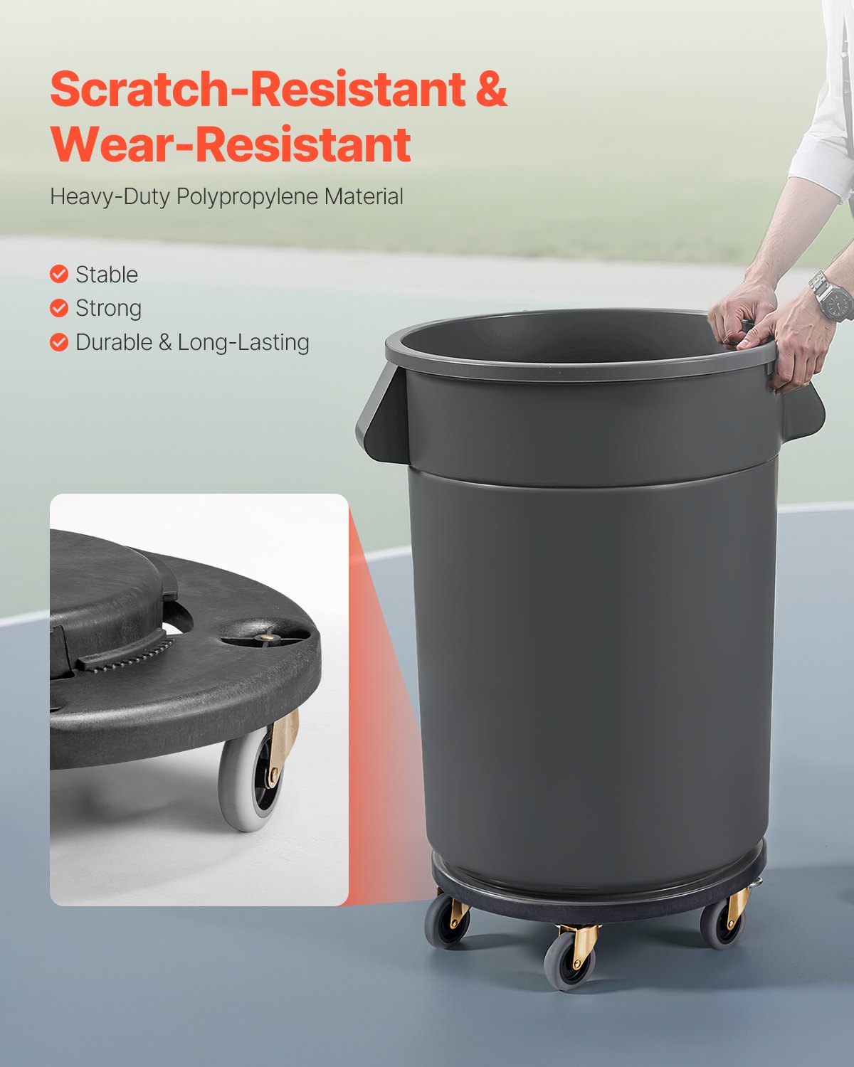 VEVOR Trash Can Dolly – 500 lb Capacity for 55 Gallon Bins