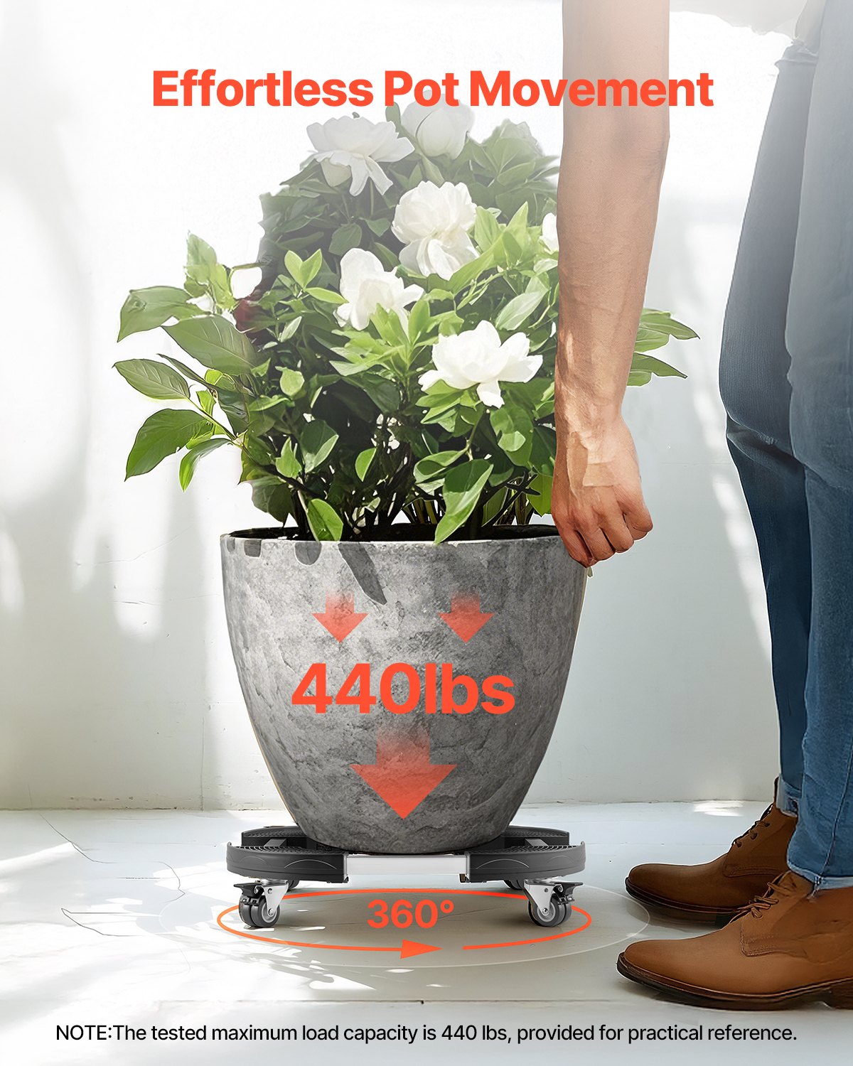 VEVOR Trash Can Roller Base— Heavy-duty with Wheels