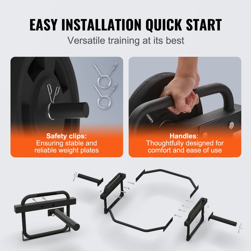 VEVOR VEVOR Olympic Hex Trap Bar Shrug Deadlift Squat Shrug Bar Weight ...