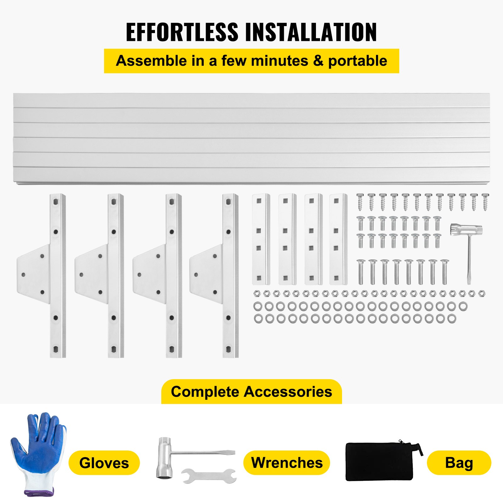 VEVOR Rail Mill Guide System 9 FT Chainsaw Mill Rail Guide with 4 Wood ...