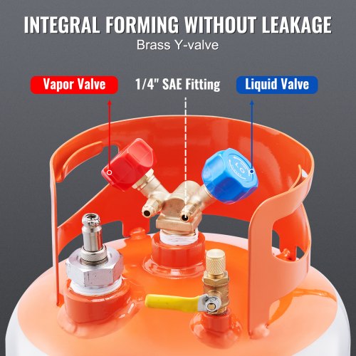 VEVOR Refrigerant Recovery Tank with Float Switch - 30 lb. Capacity ac ...