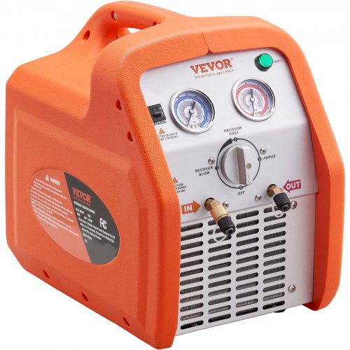 VEVOR 1 HP Refrigerant Recovery Machine - Dual Cylinder Portable AC ...
