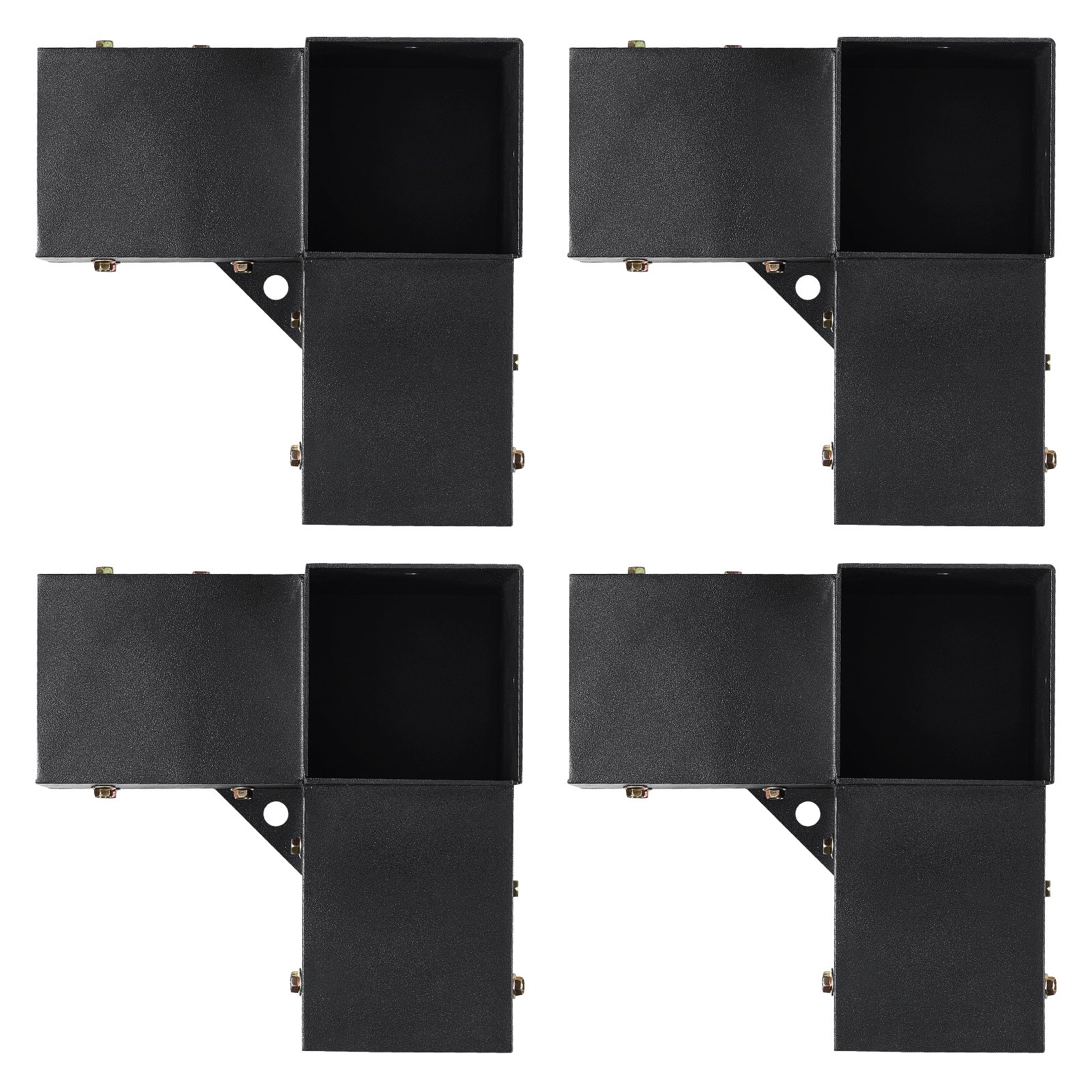 VEVOR Pergola Bracket Kit 4''x4''(Inner Size 3.6x3.6), 4pcs 3-Way Heavy ...