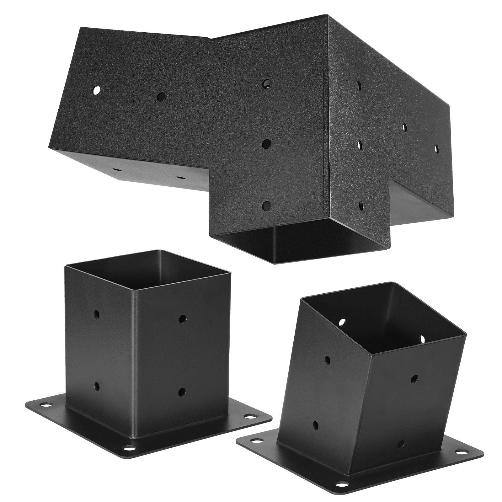 VEVOR Pergola Kit, 4x4 Inch 3-Way Slanted Brackets for 3.5x3.5 Inch ...