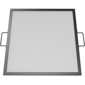 VEVOR Square Fire Pit Grate, X-Marks Square Grill Grate, Black Steel ...