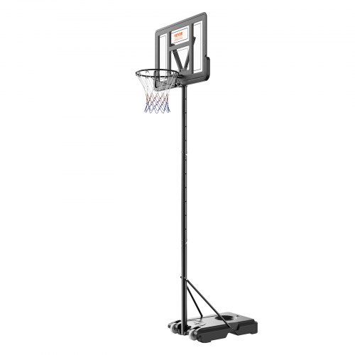 VEVOR Basketball Hoop, 4-10 ft Adjustable Height Portable Backboard ...