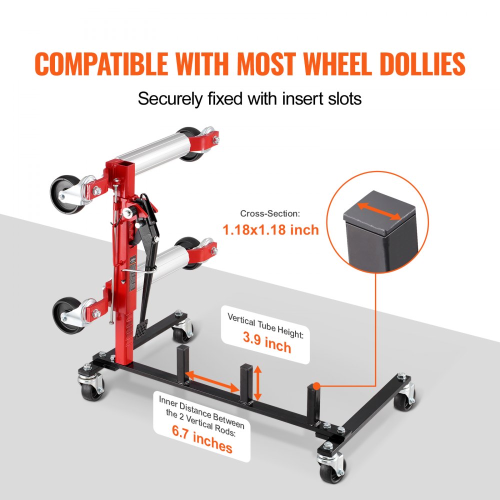 VEVOR Car Dolly Rack, Storage Rack with 360° Rotatable Wheels ...