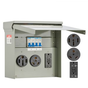 VEVOR Power Outlet Panel – Portable RV Box with 20/30/50 Amp