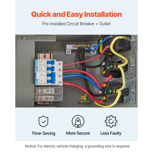 VEVOR Temporary Power Outlet Panel, 20 30 50 Amp, RV EV Electrical ...
