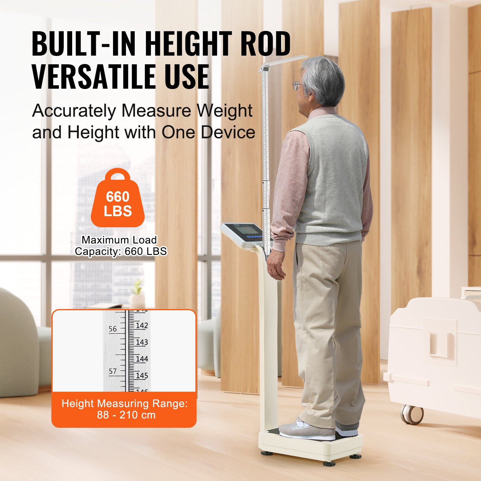 VEVOR Medical Digital Scale, Professional Physician Scale for Weight ...