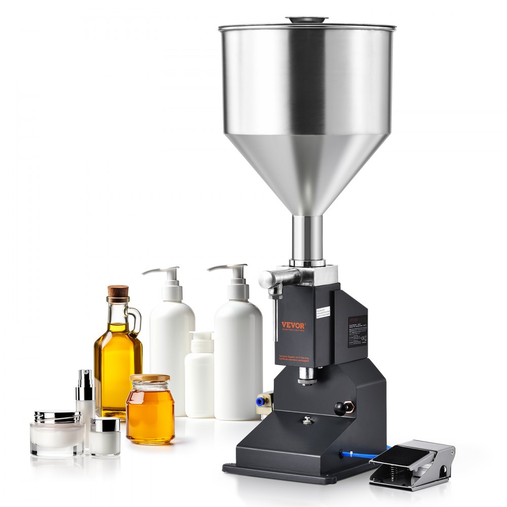 VEVOR Pneumatic Paste Liquid Filling Machine, 5-50ml Bottle Filler ...