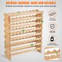 VEVOR 72 Bottle Upgrade Modular Wine Rack Bamboo Wood Display Shelf 8-Tier | VEVOR US