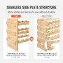 VEVOR 72 Bottle Stackable Modular Wine Rack Bamboo Wood Display Shelf 8 ...