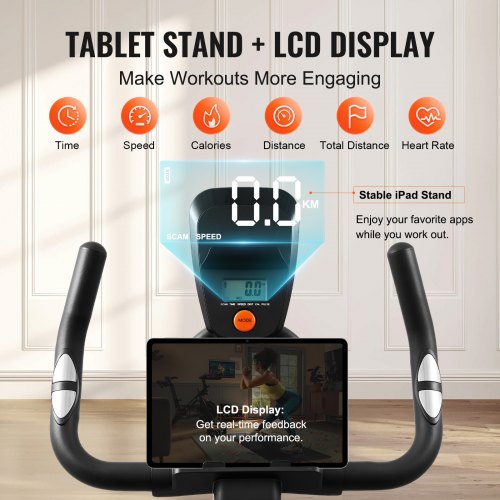 VEVOR Exercise Bike Magnetic Resistance Stationary Bike Indoor Cycling ...