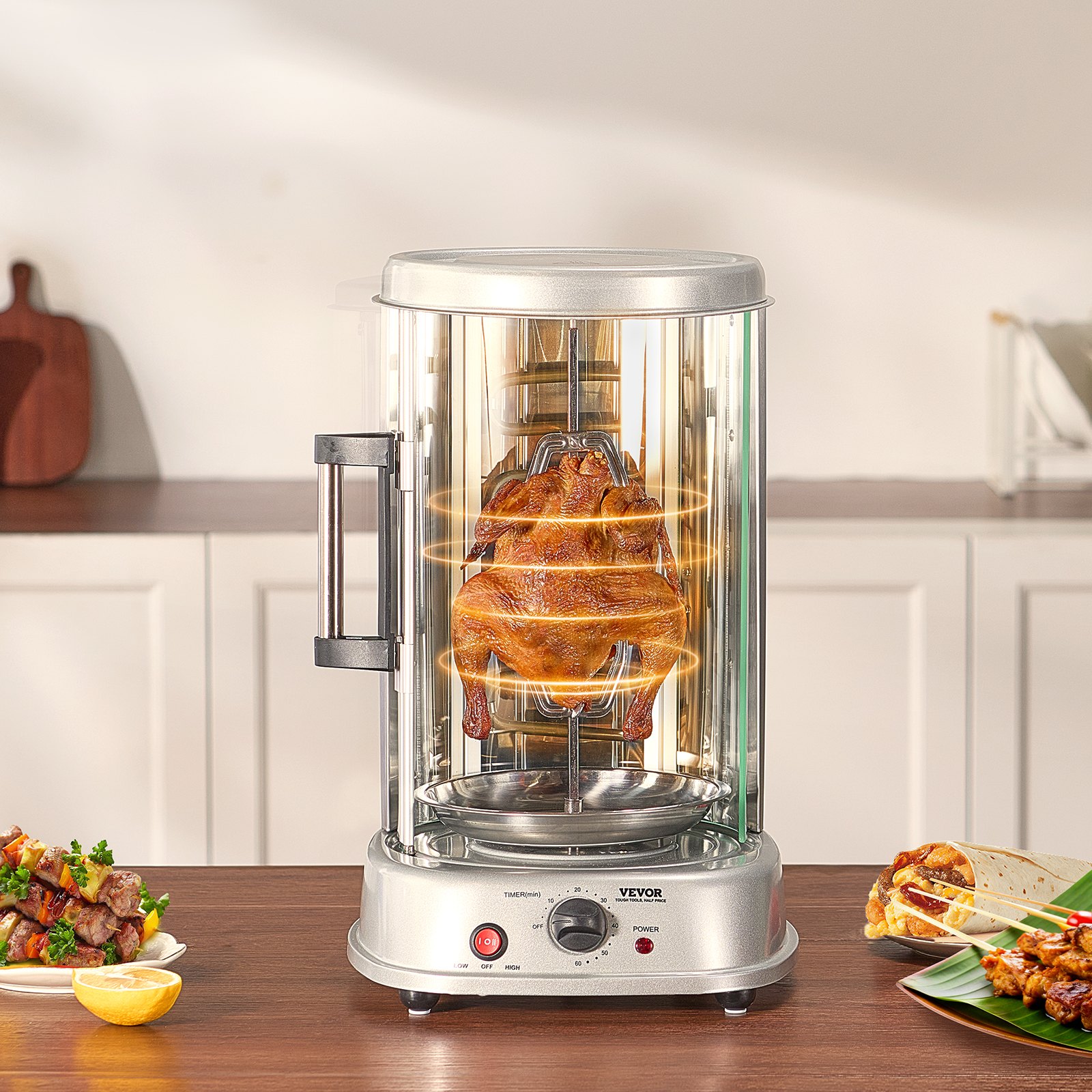 VEVOR Shawarma Grill Machine, Vertical Chicken Shawarma Cooker Machine ...