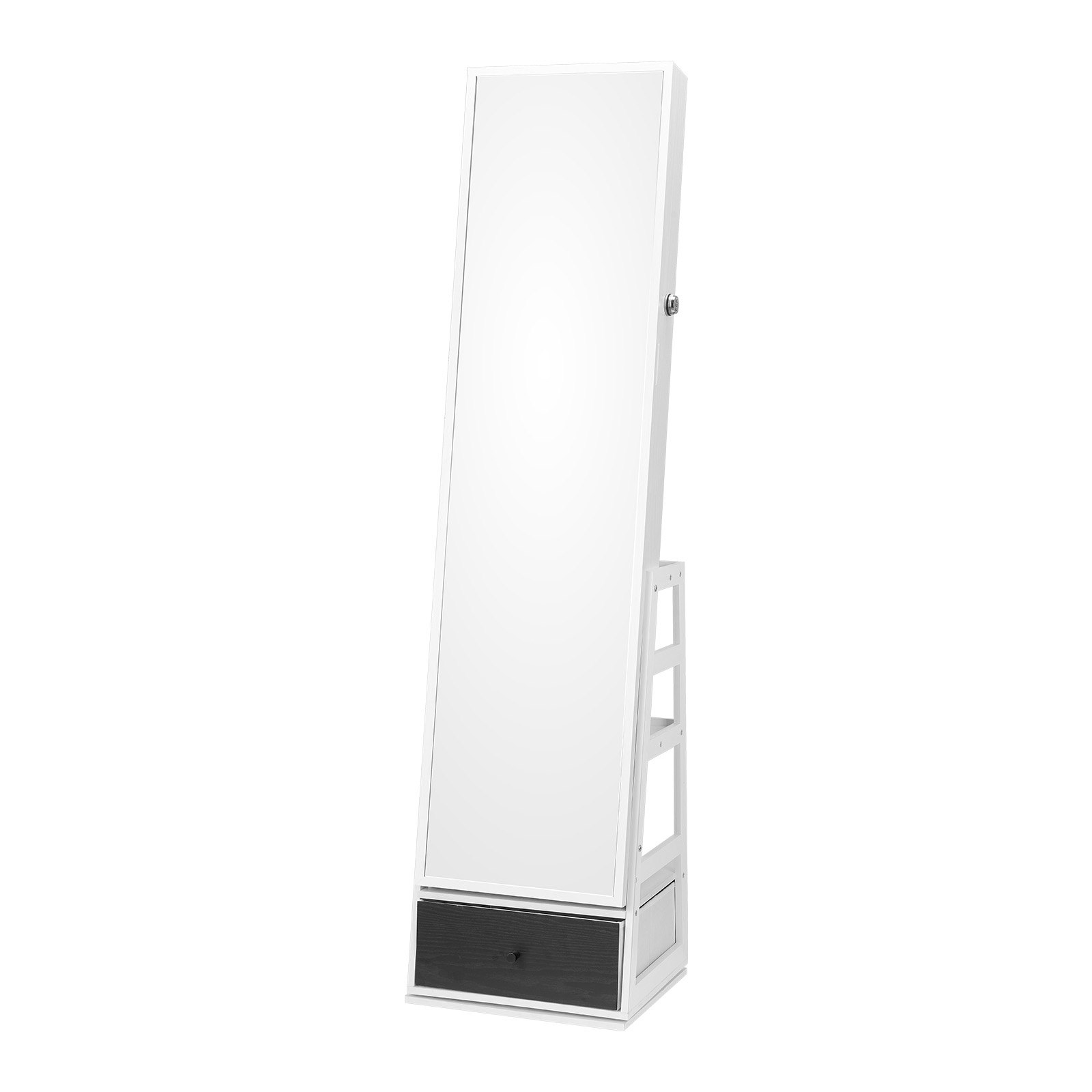 VEVOR Standing Mirror with Jewelry Cabinet – 360° Swivel