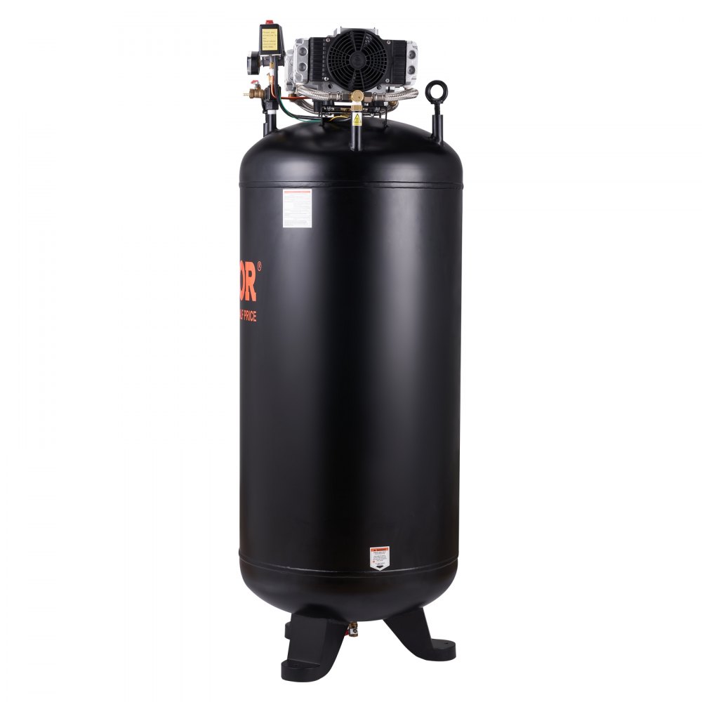 VEVOR 80 Gallon Air Compressor, 6.5HP 15.5SCFM@90 PSI, 2-Stage 145PSI ...