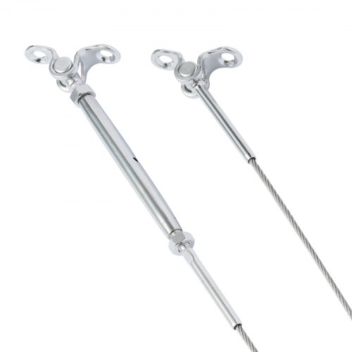 VEVOR T316 Stainless Steel Adjustable Angle 1/8" Cable Railing Kit/Hardware for Wood Post，Marine ...