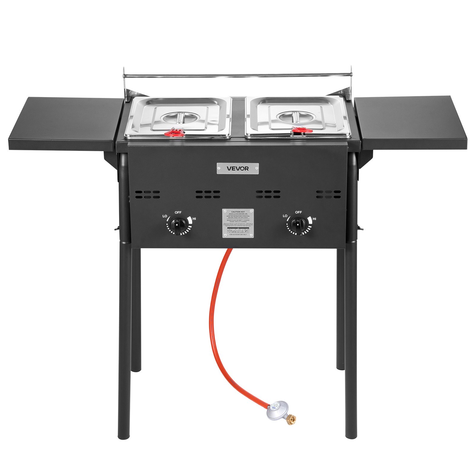 VEVOR Outdoor Propane Deep Fryer, Dual-Tank 8QTx2 Commercial Fryer ...
