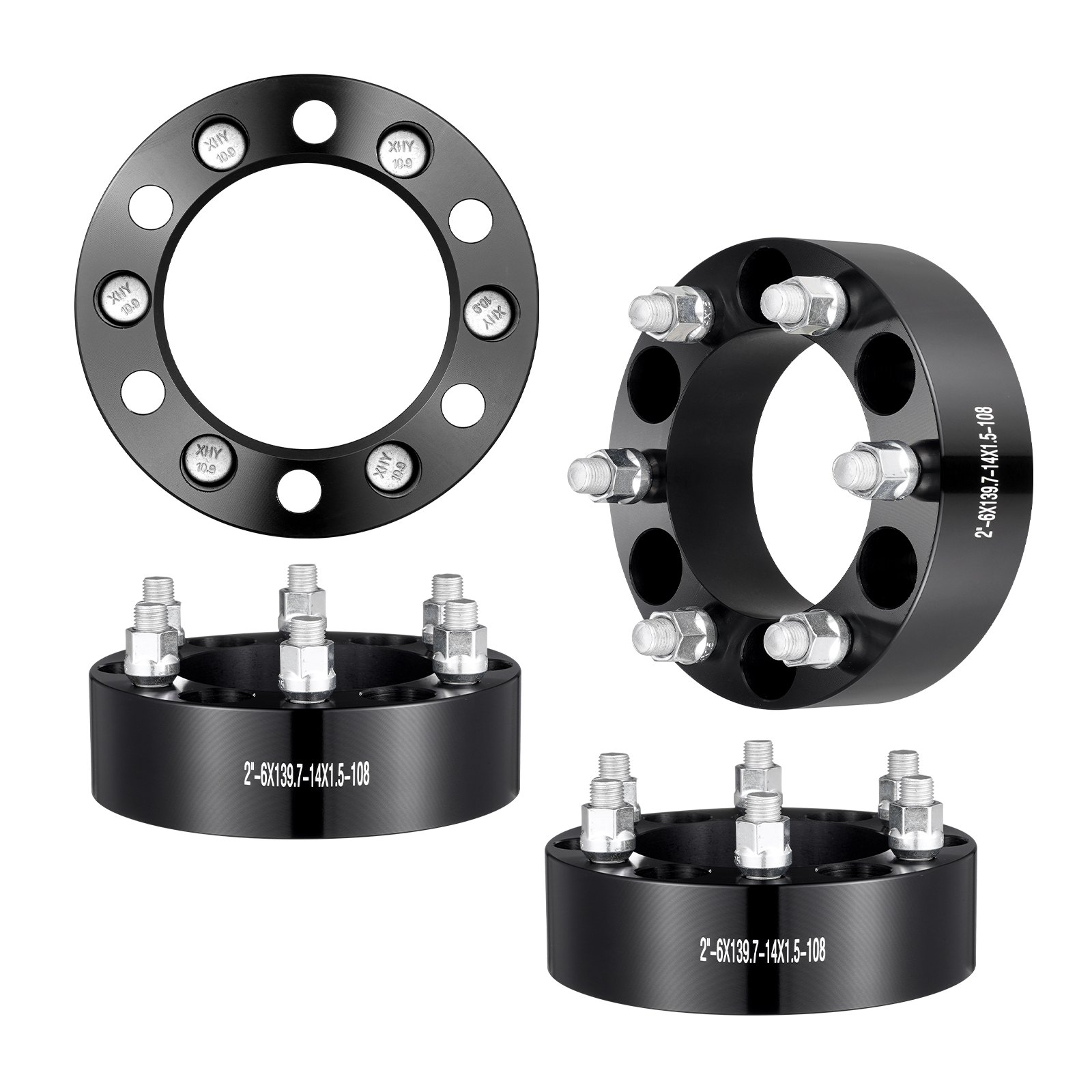 VEVOR 2" 6"x5.5" Wheel Spacers Wheel Adapters 6 Lug Forged Spacer 4 PCS ...