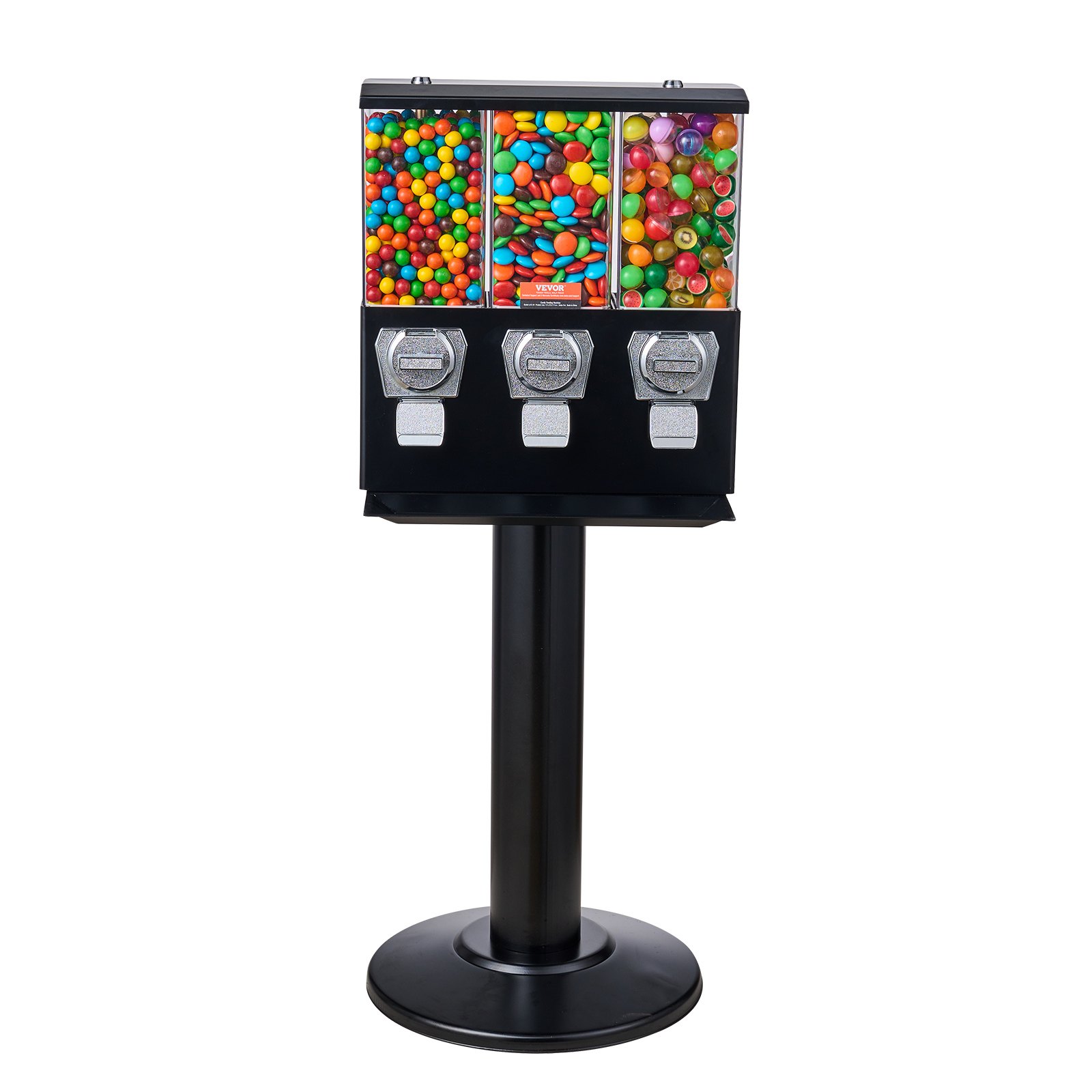 VEVOR Commercial Vending Machine, Triple Compartment Candy Dispenser ...