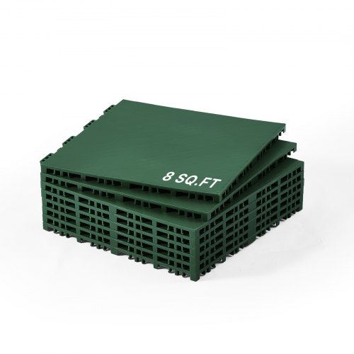 VEVOR Dryland Tiles for Hockey Floor Mat, 12.4 x 12.4 in Interlocking ...