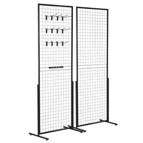 VEVOR 2' x 5.6' Grid Wall Panels Tower, 2 Packs Wire Gridwall Display ...
