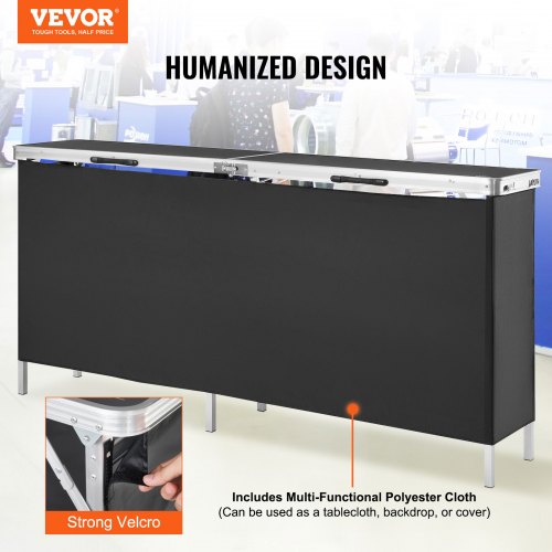 VEVOR Portable Tradeshow Podium Table, 1980 x 385 x 880 mm, Display ...