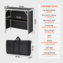 VEVOR Folding Portable Bar Table, Tradeshow Podium Table for Indoor ...