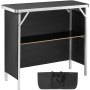 VEVOR Folding Portable Bar Table, Tradeshow Podium Table for Indoor ...