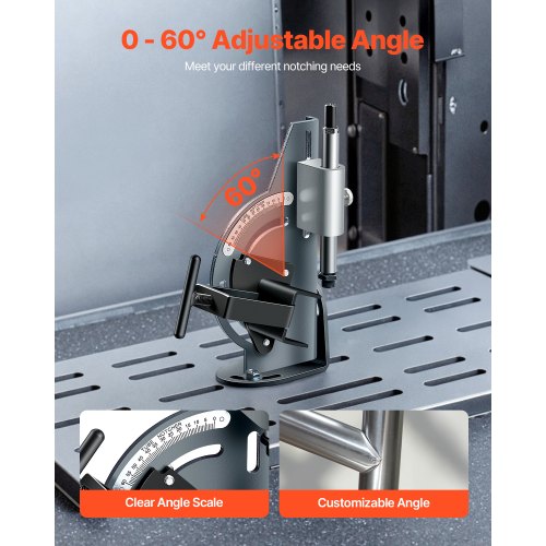 Pipe Notcher 1/2 to 2-inch Tubing Notcher with 0 to 60° Adjustable ...