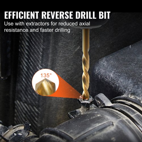 VEVOR Screw Extractor with Drill Bit Set, 35-Piece Bolt Extractor Kit ...