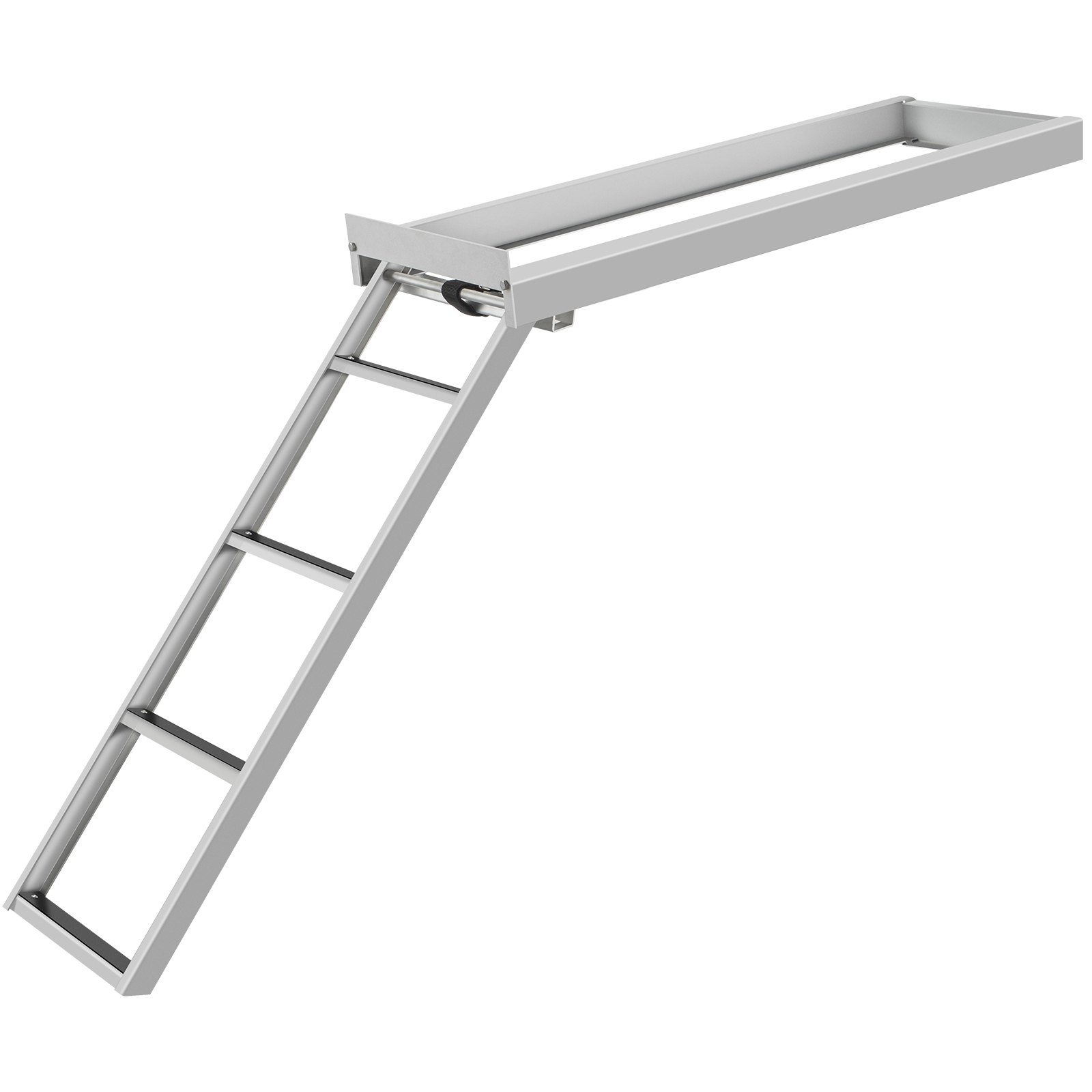 VEVOR 4 Steps Aluminum Dock Ladder, Boat Dock Ladder, 14-Inch Wide Step ...